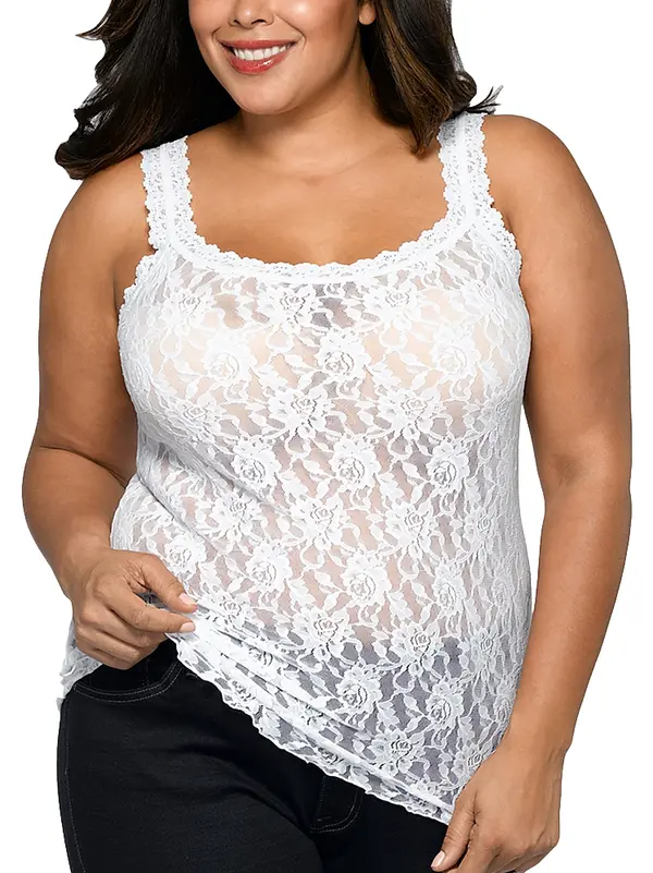 Hanky Panky Plus Signature Lace Classic Cami - White