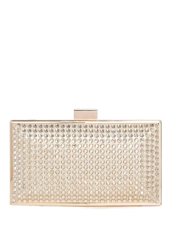Aqua Crystal Minaudiere - Gold