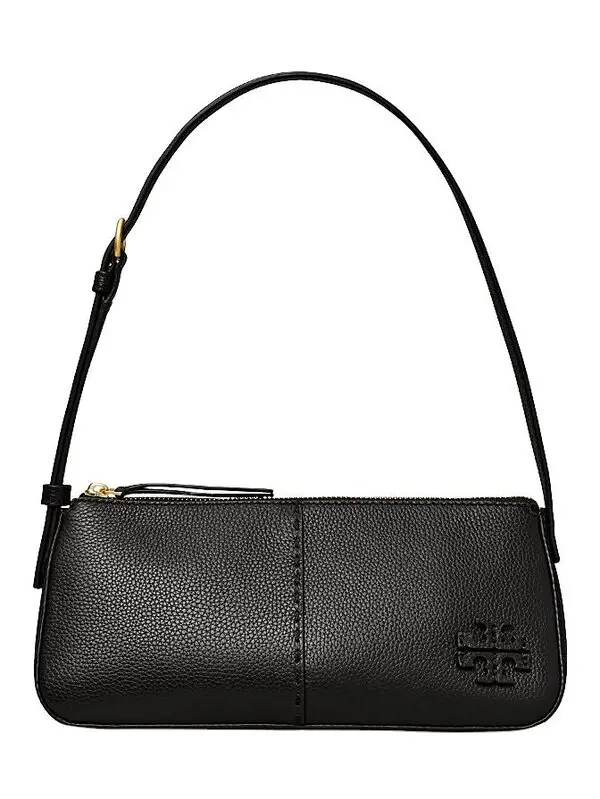 Tory Burch Mcgraw Wedge Shoulder Bag - Black/rolled Brass