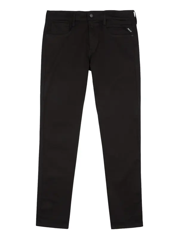 REPLAY Anbas Hyperflex Re-used Slim-leg Jeans - Black