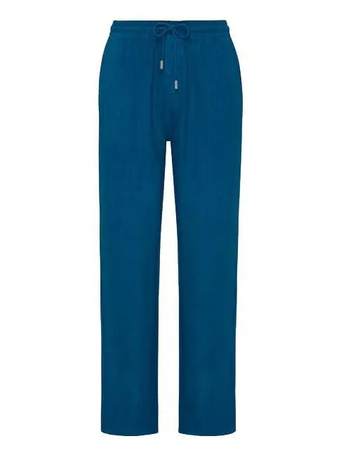 Vilebrequin Linen Pan Pacha Pants - Blue