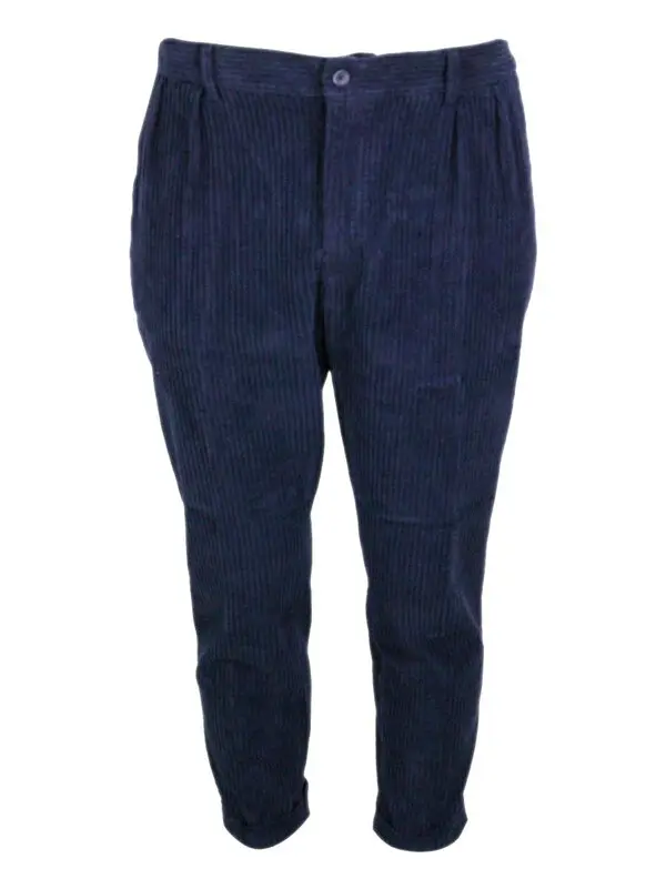 04651/ A TRIP IN A BAG Corduroy Trousers - Blue
