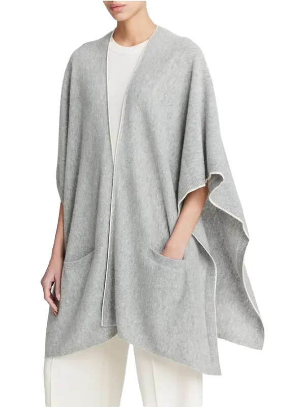 Vince Jersey-knit Cashmere Cape - Grey