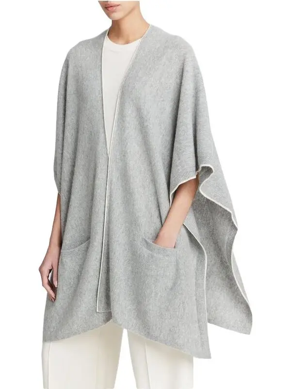 Vince Jersey-knit Cashmere Cape - Grey
