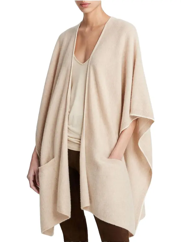 Vince Jersey-knit Cashmere Cape - White
