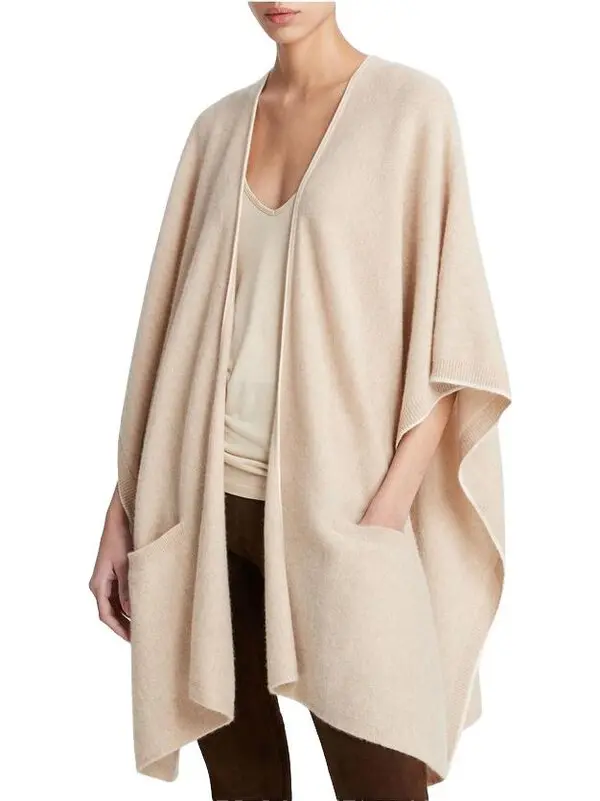 Vince Jersey-knit Cashmere Cape - White
