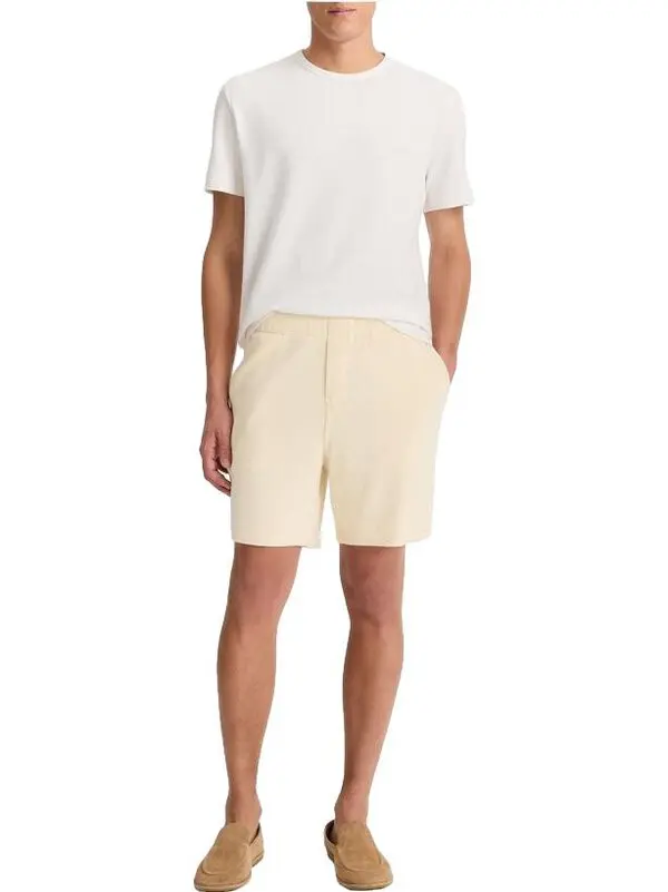 Vince Cotton Bouclé Pull-on Short - Neutral / White