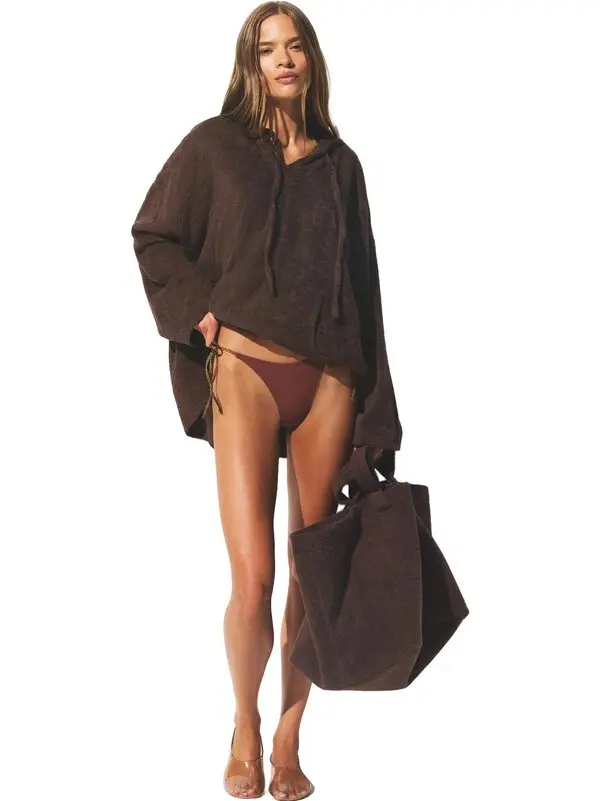 SKIMS Terry Cover Ups Oversized Hoodie - Dark Sepia