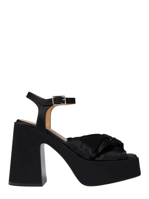 Stella McCartney Skyla Buckle Platform Sandals - Midnight Black