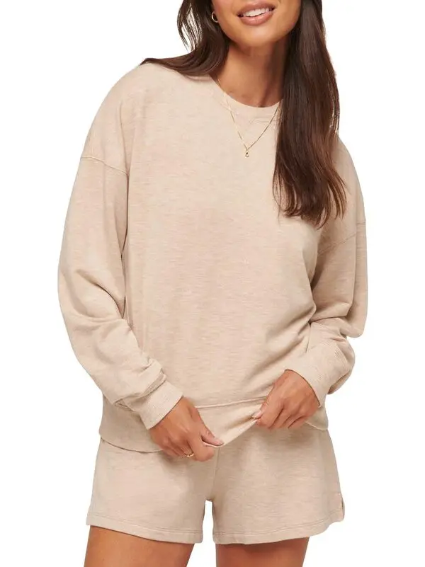 Travis Mathew Cloud Sweatshirt - Heather Natural