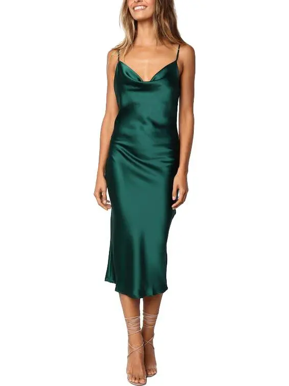 PETAL & PUP Persia Satin Sheath - Green
