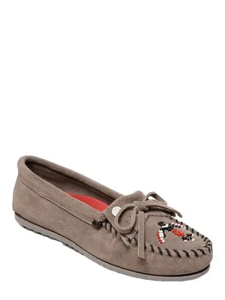 Minnetonka X Lucie Skjefte Thunderbird 'animikii' Slipper - Grey