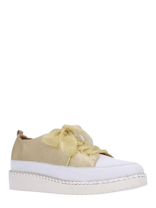 L'AMOUR DES PIEDS Zaina Platform Sneaker - Gold