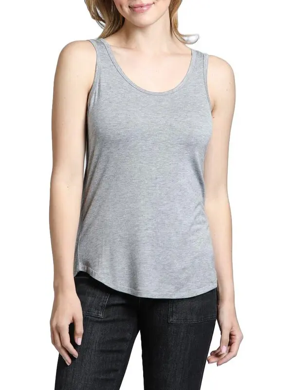 APNY Perfect Fit Scoop Neck Tank - Heather Grey