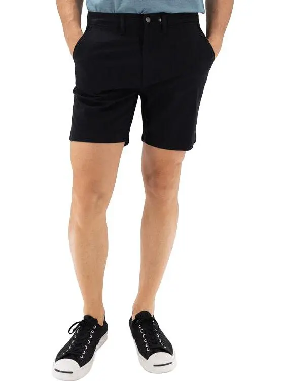 DEVIL-DOG DUNGAREES 7-inch Performance Stretch Chino Shorts - Black