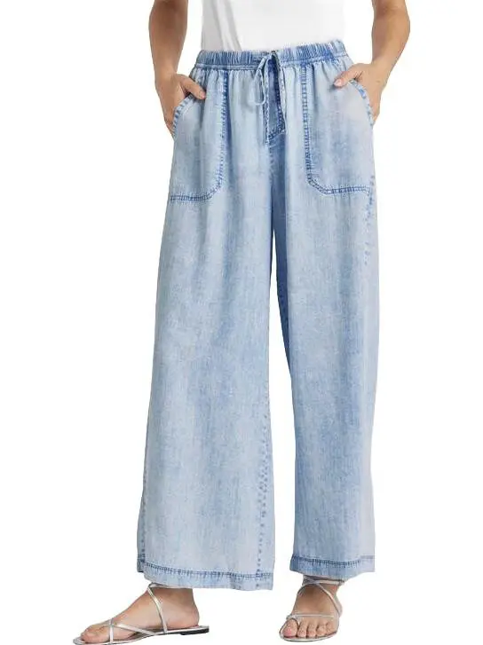Splendid Angie Palazzo Pants - Bleached Indigo