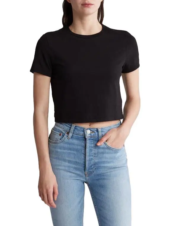 RE/DONE Organic & Recycled Cotton Micro T-shirt - Black
