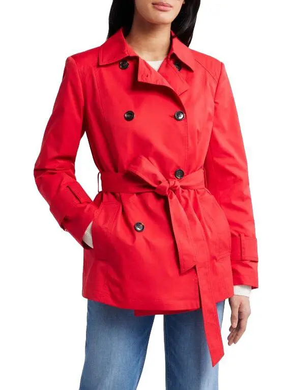 Sam Edelman Belted Trench Coat - Poppy Red