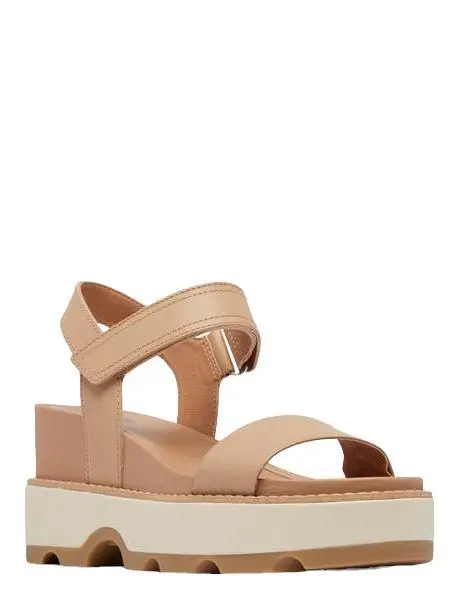 Sorel Joanie Iv Y-strap Wedge Sandal - Honest Beige/bleached Ceramic
