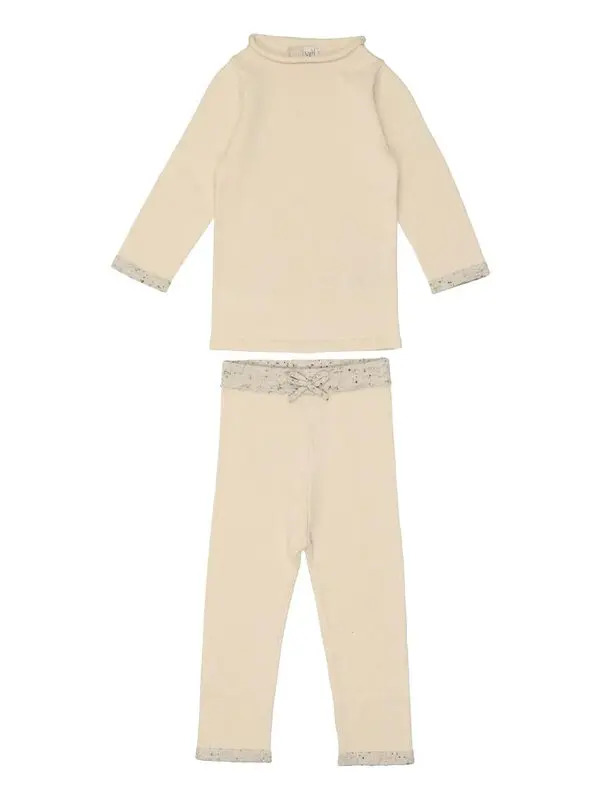 MANIÈRE Knit Top And Pants Set - Cream