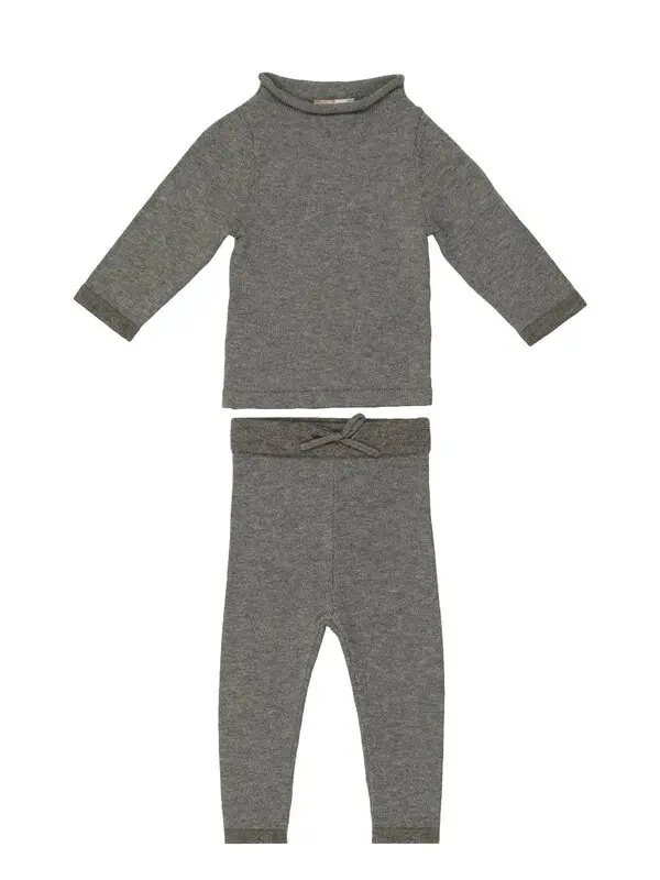 MANIÈRE Knit Top And Pants Set - Grey