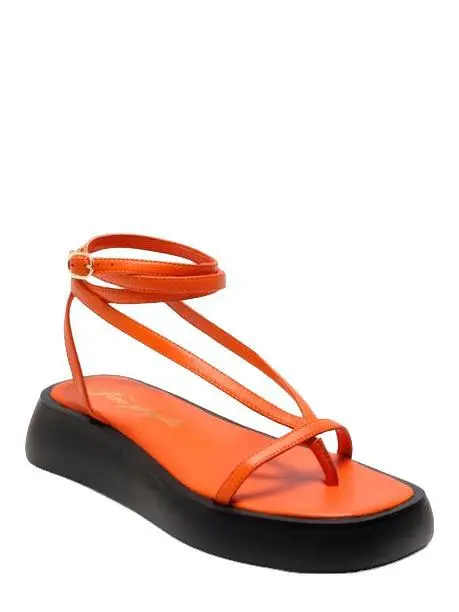 Free People Winnie Ankle Strap Platform Sandal - Vermillion