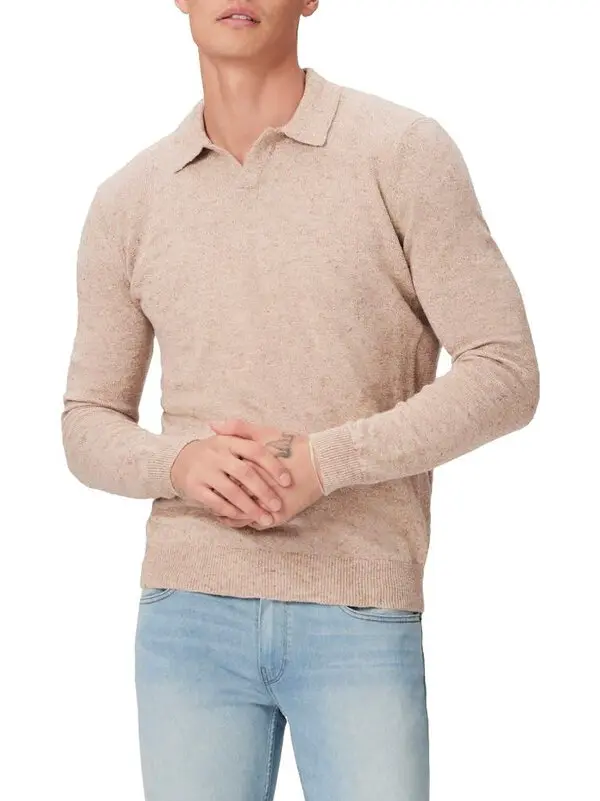 Paige Cotton & Linen Polo Sweater - Clouded Sunrise Multi