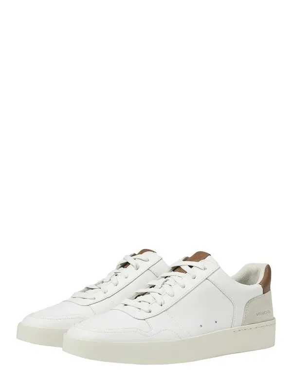 Vince Peyton Suede Lace-up Sneakers - White