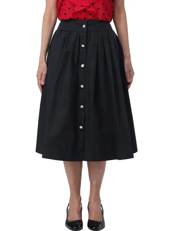 Moschino Button-detailed Midi Skirt - Black