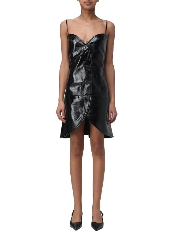 COURREGES Patent Mini Dress - Black