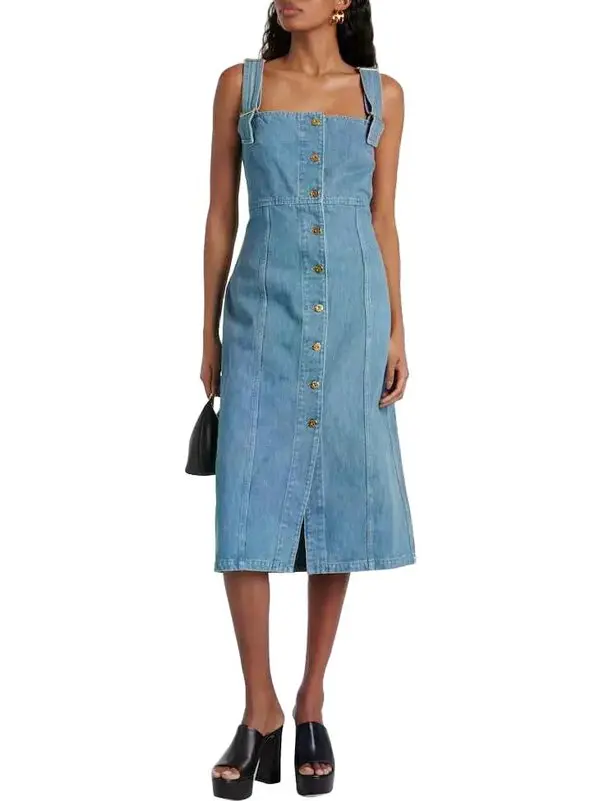 PATOU Denim Midi Dress - Blue