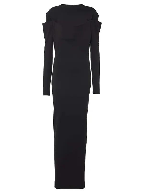 Jacquemus Sabre Jersey Maxi Dress - Black