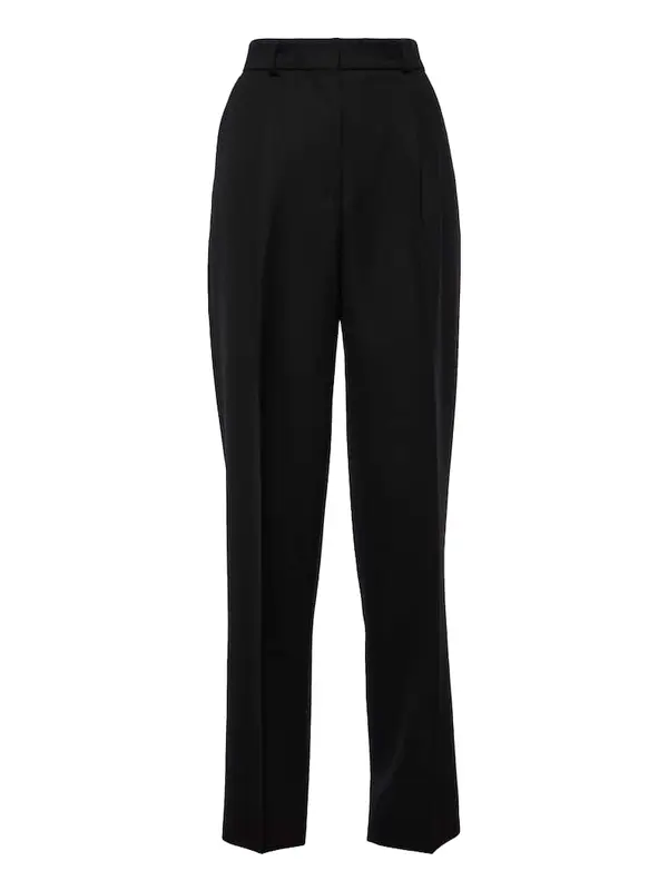 TOTEME High-rise Tapered Trousers - Black