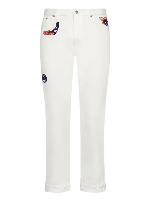Dior Kenny Scharf Patches Jeans - White