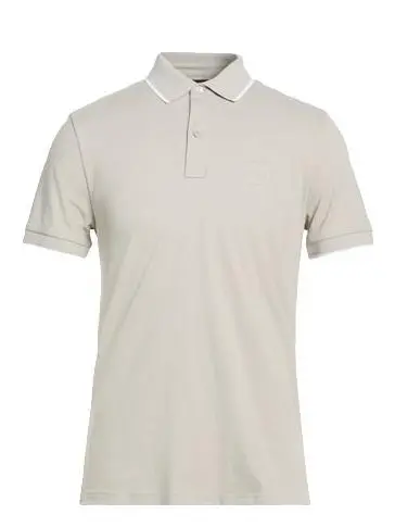 BOSS Polo Shirt Taupe Size Cotton, Elastane - Grey