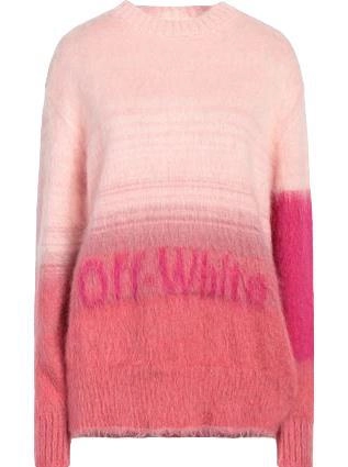 Off-White Sweater Mohair Wool Blend - Blush