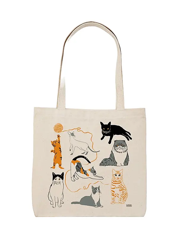CLAUDIA PEARSON Cat Printed Tote Bag - Everyday Tote