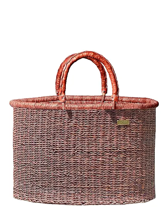 LINUS Bolga Rear Basket - Aubergine