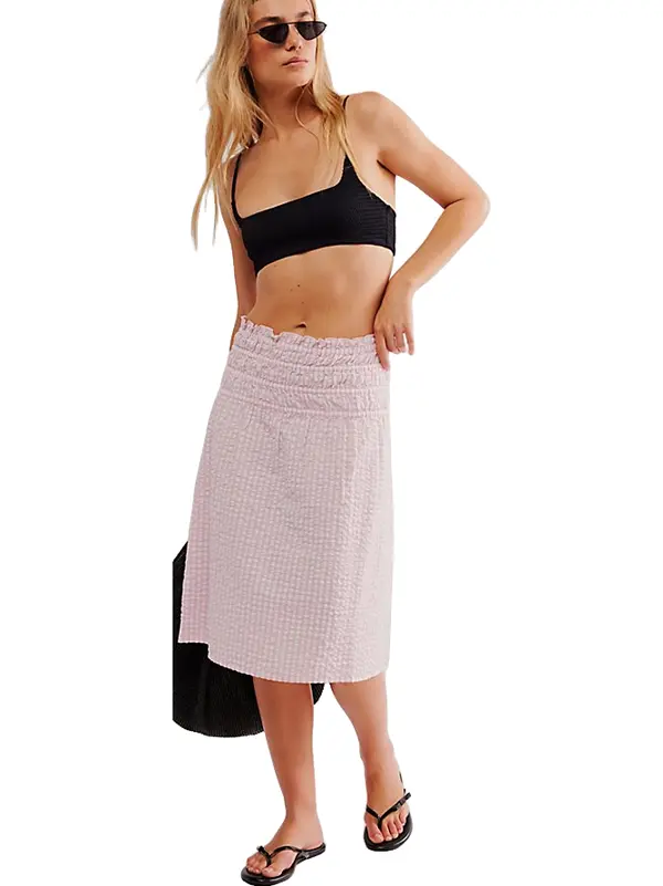 Free People Fp One Sunni Convertible Skirt - Pink/white