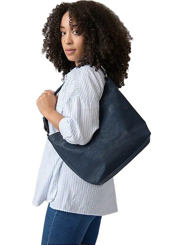 TIRADIA CORK Boho Bag - Navy