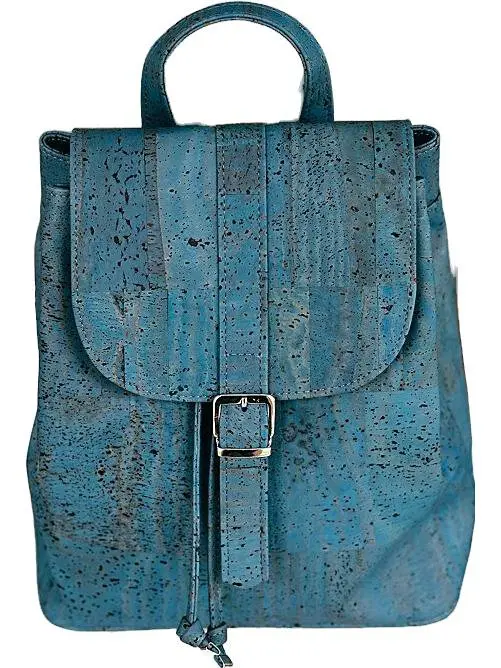 TIRADIA CORK Signature Backpack - Blue Jeans