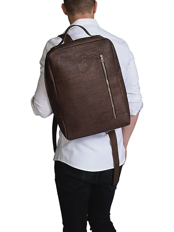 TIRADIA CORK Commuter Backpack - Brown