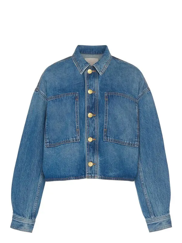 Ulla Johnson Bobbi Denim Jacket - Danube Medium Indigo Wash