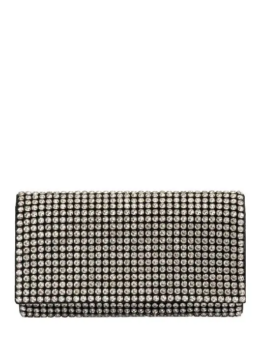 OLGA BERG Mariana Crystal Clutch - Black