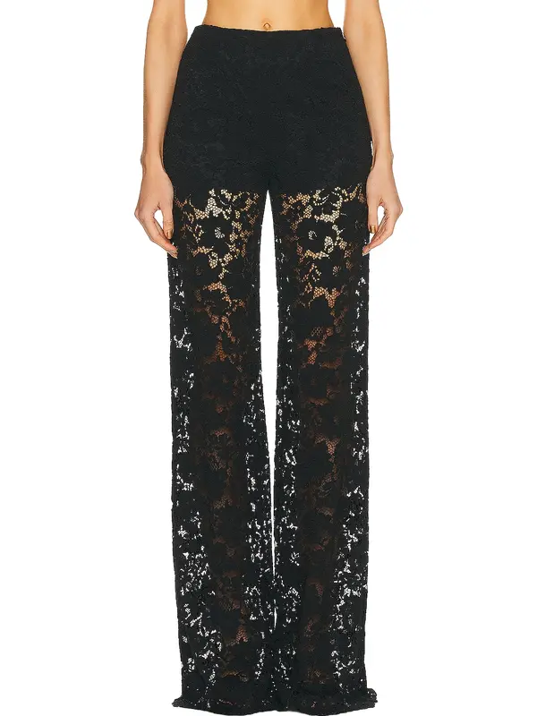 SANS FAFF London Lace Flared Pant - Black