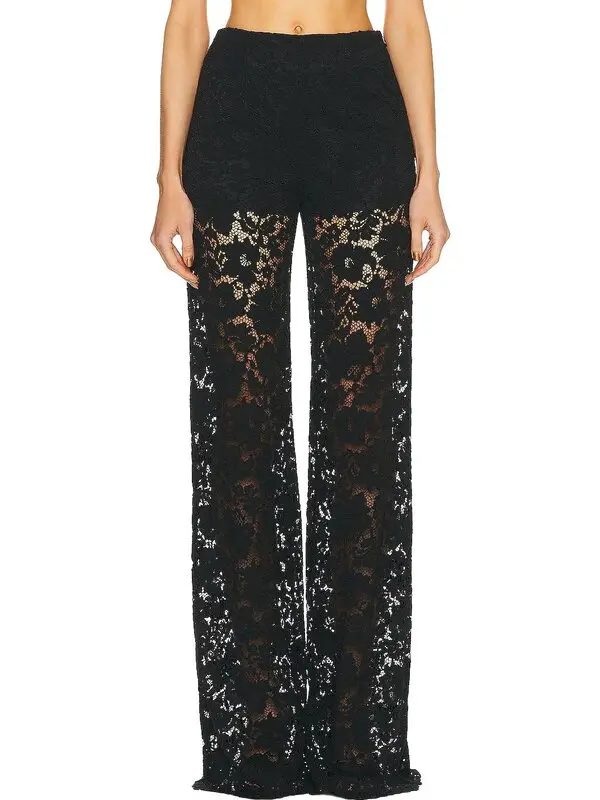SANS FAFF London Lace Flared Pant - Black