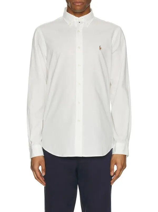 Polo Ralph Lauren Long Sleeve Chambray Shirt - White