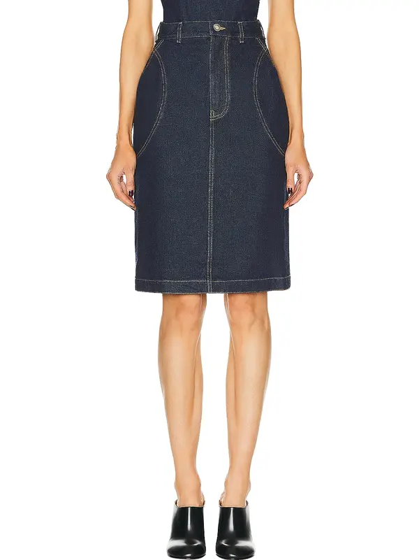Alaïa Pencil Skirt - Bleu Denim