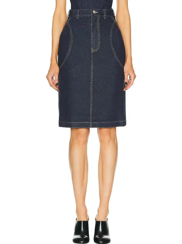 Alaïa Pencil Skirt - Bleu Denim
