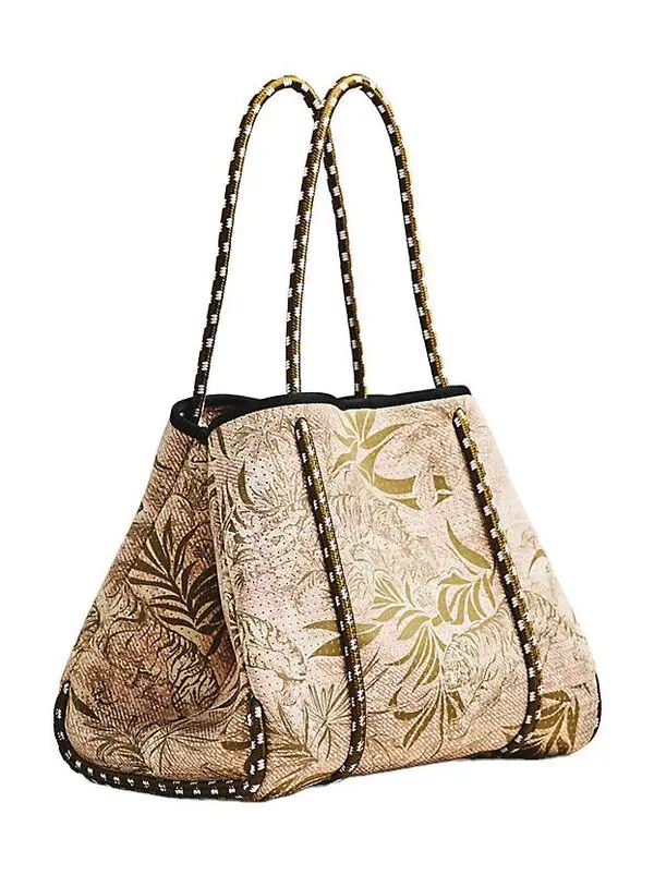 POP UPS BRAND Everyday Neoprene Tote - Brown Floral
